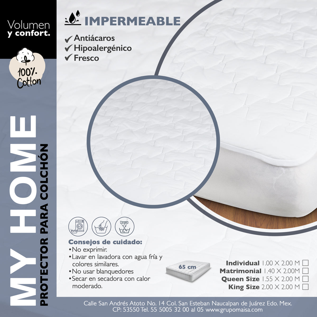 Protector de Colchón Impermeable – MyHome